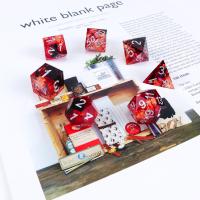 China Red foil gold natural resin multi -faceted desktop game Dice Border Gate for sale