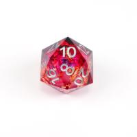 China Red foil gold natural resin multi -faceted desktop game Dice Border Gate for sale