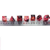China Red foil gold natural resin multi -faceted desktop game Dice Border Gate for sale