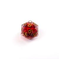 China Pomegranate liquid natural resin multi -faceted tablet game dice set dnd dice for sale
