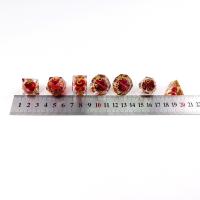 China Pomegranate liquid natural resin multi -faceted tablet game dice set dnd dice for sale