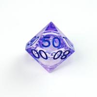 China PurpleWhite flow sand sky number resin multi -faceted game dice suite dragon and dungeon city dnd dice for sale