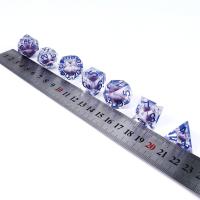 China Purple liquid natural resin character plays a multi -noodle dice set dnd dice for sale