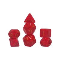 China Candy color natural resin character plays dice set dnd dice for sale