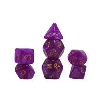 China Candy color natural resin character plays dice set dnd dice for sale