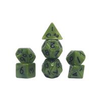 China Candy color natural resin character plays dice set dnd dice for sale
