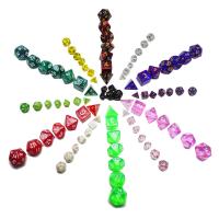 China Candy color mini resin desktop game dice set for sale