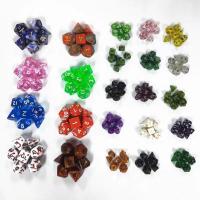 China Candy color mini resin desktop game dice set for sale