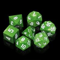 China Green Marble Natural Resin RPG Dice Multi - Noodle Dnd Dice Set for sale