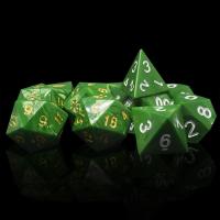 China Green Marble Natural Resin RPG Dice Multi - Noodle Dnd Dice Set for sale