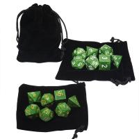 China Green Marble Natural Resin RPG Dice Multi - Noodle Dnd Dice Set for sale