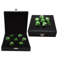 China Green Marble Natural Resin RPG Dice Multi - Noodle Dnd Dice Set for sale