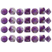 China Blue Marble Natural Resin RPG Dice Character Plays Hand Made for sale