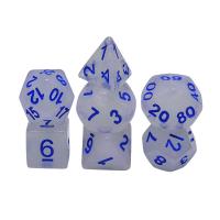 China Smooth Crystal Resin RPG Dice Handcraft Resin Polyhedral Dice for sale