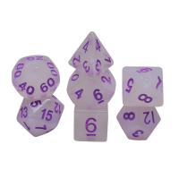 China Smooth Crystal Resin RPG Dice Handcraft Resin Polyhedral Dice for sale