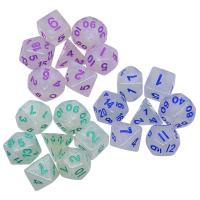 China Smooth Crystal Resin RPG Dice Handcraft Resin Polyhedral Dice for sale