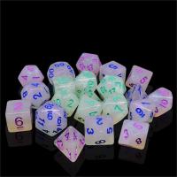 China Smooth Crystal Resin RPG Dice Handcraft Resin Polyhedral Dice for sale