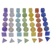 China Sharp Edge Orange Smoke Multi Sided Resin Dice For Children Practice Mental Arithmetic Mathematics for sale