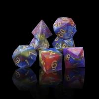 China Three Colors Of Marble Resin Rpg Dice With Universal Logo for sale