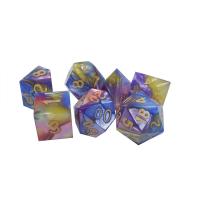 China Three Colors Of Marble Resin Rpg Dice With Universal Logo for sale