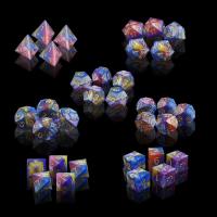 China Three Colors Of Marble Resin Rpg Dice With Universal Logo for sale