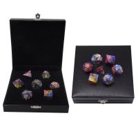 China Three Colors Of Marble Resin Rpg Dice With Universal Logo for sale