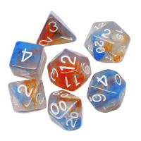 China Two Strands Of Smoke Add Together Resin RPG Dice Desktop Game Dice Set for sale