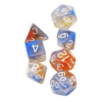 China Two Strands Of Smoke Add Together Resin RPG Dice Desktop Game Dice Set for sale
