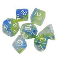 China Two Strands Of Smoke Add Together Resin RPG Dice Desktop Game Dice Set for sale