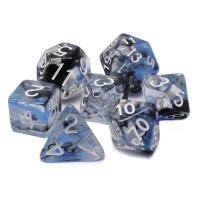 China Two Strands Of Smoke Add Together Resin RPG Dice Desktop Game Dice Set for sale
