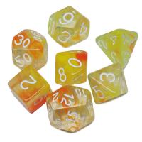China Two Strands Of Smoke Add Together Resin RPG Dice Desktop Game Dice Set for sale