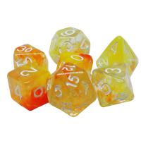 China Two Strands Of Smoke Add Together Resin RPG Dice Desktop Game Dice Set for sale