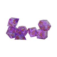 China Roumine and color strip resin characters play a multi -noodle dice set Dragon and Dungeon dnd dice for sale