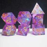 China Roumine and color strip resin characters play a multi -noodle dice set Dragon and Dungeon dnd dice for sale