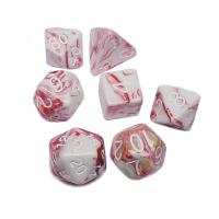 China White and red ore resin character plays a multi -noodle dice suit Dragon and Dungeon dnd dice for sale