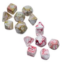 China White and red ore resin character plays a multi -noodle dice suit Dragon and Dungeon dnd dice for sale