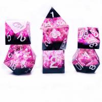 China The heart of the ocean shiny color natural resin desktop game dice set for sale