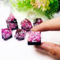 China The heart of the ocean shiny color natural resin desktop game dice set for sale