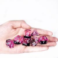 China The heart of the ocean shiny color natural resin desktop game dice set for sale