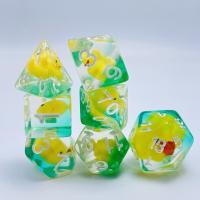 China Duckling Natural resin multi -noodle table game dice set dnd dice for sale