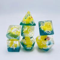 China Duckling Natural resin multi -noodle table game dice set dnd dice for sale