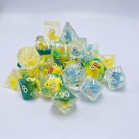 China Duckling Natural resin multi -noodle table game dice set dnd dice for sale