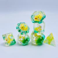 China Duckling Natural resin multi -noodle table game dice set dnd dice for sale