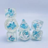 China Duckling Natural resin multi -noodle table game dice set dnd dice for sale