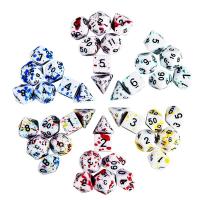 China Graffiti Phantom color resin board game dice set dnd dice for sale