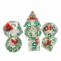 China Poisonous mushroom resin board game dice set dnd dice for sale