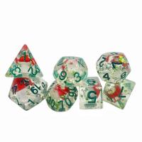China Poisonous mushroom resin board game dice set dnd dice for sale
