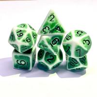 China Antique, old white background color resin dice desktop game set dnd dice for sale