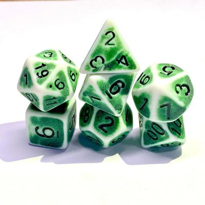 China Antique, old white background color resin dice desktop game set dnd dice for sale