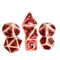 China Antique, old white background color resin dice desktop game set dnd dice for sale